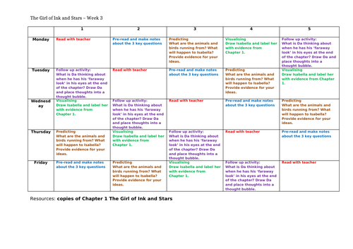 A weeks unit of Guided Reading based on the book, 'The Girl of Ink and ...