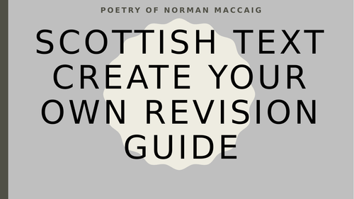 Norman MacCaig Scottish Text Resources | Teaching Resources