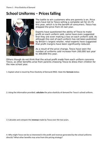 16. PED Calculations (Slides, Activities and Notes) - Edexcel A-Level ...