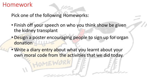 Moral Dilemmas: Who should receive the Kidney Transplant? | Teaching ...