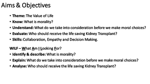 Moral Dilemmas: Who should receive the Kidney Transplant? | Teaching ...