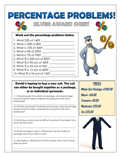 Percentage Problems! | Teaching Resources