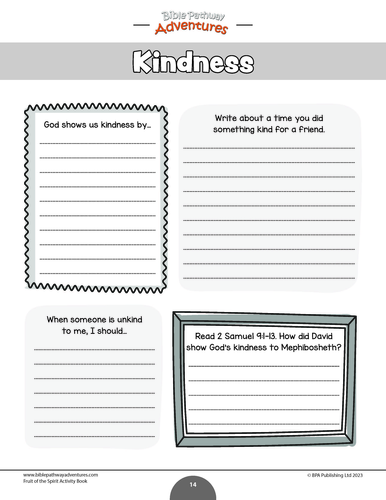 Kindness: Fruit of the Spirit Activity Book & Lesson Plan | Teaching ...