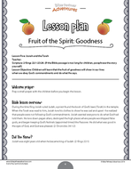 Goodness: Fruit of the Spirit Activity Book & Lesson Plan | Teaching ...