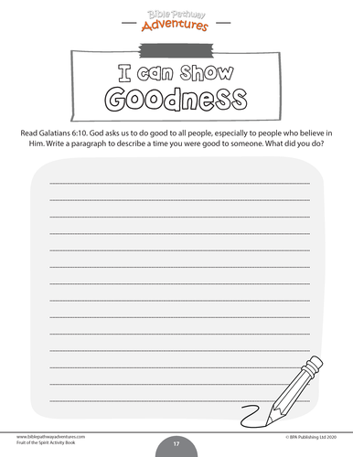 Goodness: Fruit of the Spirit Activity Book & Lesson Plan | Teaching ...