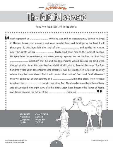 Faithfulness: Fruit of the Spirit Activity Book & Lesson Plan ...