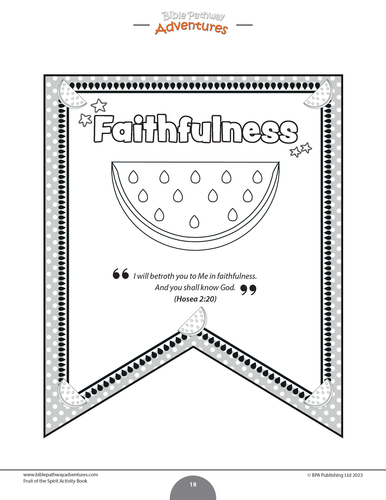 Faithfulness: Fruit of the Spirit Activity Book & Lesson Plan ...