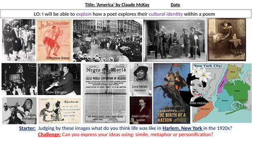 'America' by Claude McKay | Teaching Resources