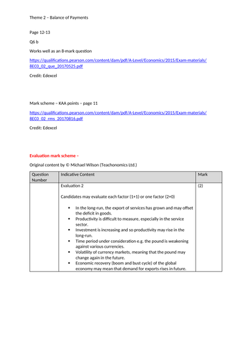 18. Balance of Payments (Slides, Activities and Notes) - Edexcel A ...
