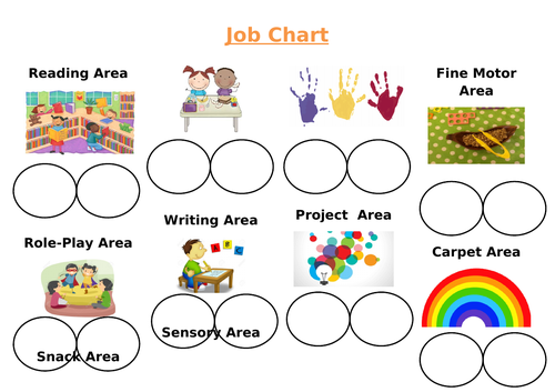 Photo Job Chart | Teaching Resources