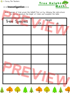 Tree Height Measurement Outdoor Math Activity | Teaching Resources