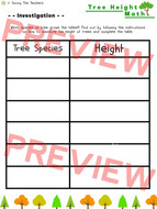 Tree Height Measurement Outdoor Math Activity | Teaching Resources