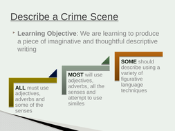 Describe a Crime Scene -Descriptive/CreativeWriting lesson | Teaching ...