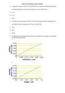 Force - extension and elastic potential energy calculations - Physics ...