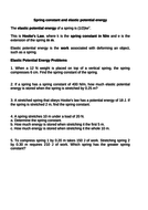 Force - extension and elastic potential energy calculations - Physics ...