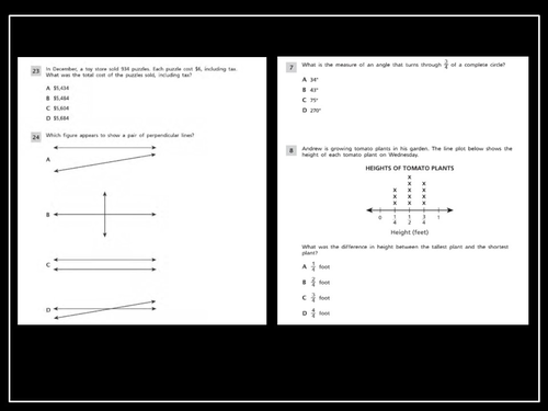 New York State Math State Test Prep: Grade 4 Skills Review | Teaching ...