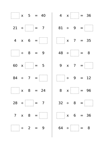 All the Times Tables: Week 10 | Teaching Resources