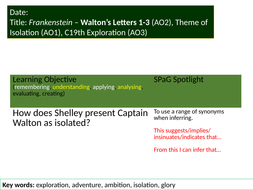 FRANKENSTEIN Walton's Letters 1-3 (Isolation, C19th Exploration ...