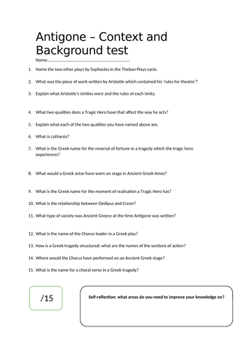 Antigone - AQA A Level Drama - full set of resources for teaching ...
