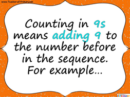 Counting in 9s | Teaching Resources