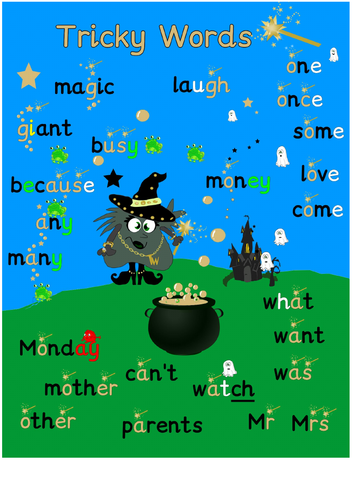 Monster Phonics Tricky Words Poster | Teaching Resources