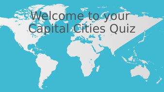 Capital Cities Quiz ppt - 6 Rounds, 8 Qs in each round & A sheet and ...