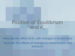 A level chemistry equilibria Kc and Kp | Teaching Resources