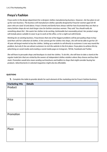 4. Marketing Mix - Topic 1.4 - Edexcel GCSE Business - Theme 1 ...