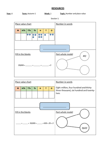 Year 6 Place Value Mastery Lessons | Teaching Resources