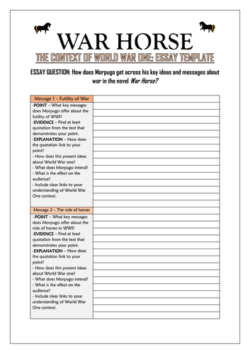 War Horse - Historical Context: World War One! | Teaching Resources
