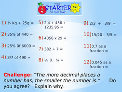 Year 6 early morning maths | Teaching Resources
