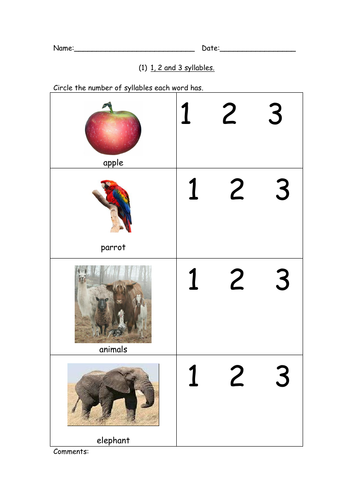 Syllables for SEN, Early Years and Primary | Teaching Resources