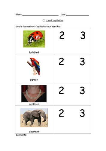 Syllables for SEN, Early Years and Primary | Teaching Resources