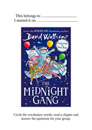 The Midnight Gang by David Walliams workbook (differentiated ...