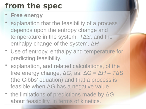 Entropy and Free Energy for A level chemistry | Teaching Resources