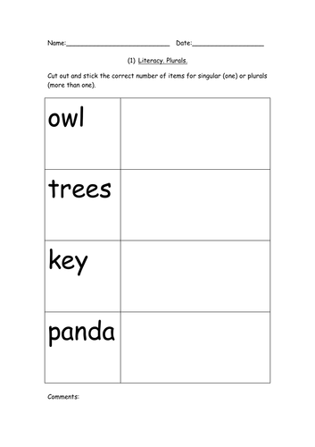 Follow on Plurals for SEN, ESOL, Early Years, Primary | Teaching Resources