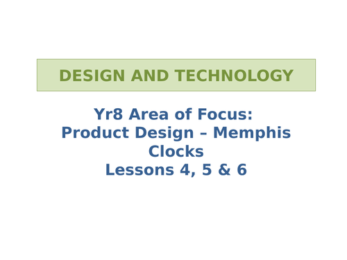 KS3 / 4 2D Design Memphis Inspired Clocks | Teaching Resources