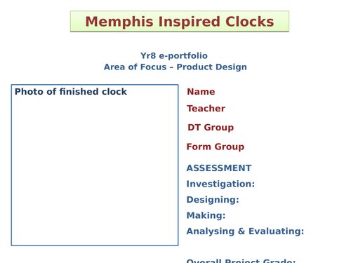 KS3 / 4 2D Design Memphis Inspired Clocks | Teaching Resources