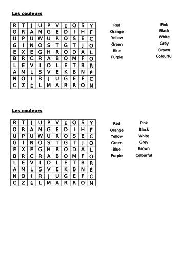 KS3 French wordsearches | Teaching Resources