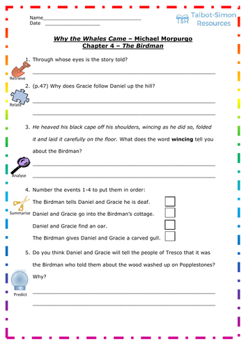 New Curriculum Michael Morpurgo Why the Whales Came Guided Reading ...