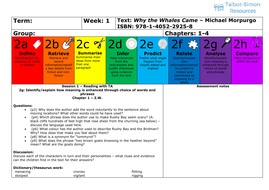 New Curriculum Michael Morpurgo Why the Whales Came Guided Reading ...