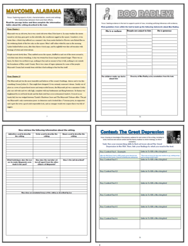 To Kill a Mockingbird Comprehension Activities Booklet! | Teaching ...