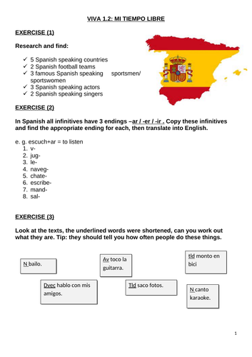 Viva 1 Module 2 Homework | Teaching Resources