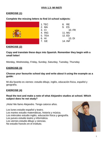 Viva 1 Module 3 Homework | Teaching Resources