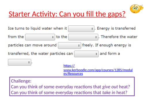 KS3 (Y7) Chemical Reactions Scheme of Work | Teaching Resources