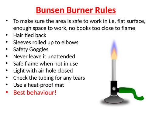 Bunsen burner Lesson | Teaching Resources Bunsen burner Lesson | Teaching Resources