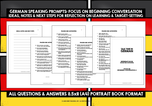 GERMAN SPEAKING PRACTICE CARDS #1 | Teaching Resources