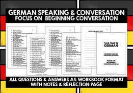 GERMAN SPEAKING PRACTICE #1 | Teaching Resources