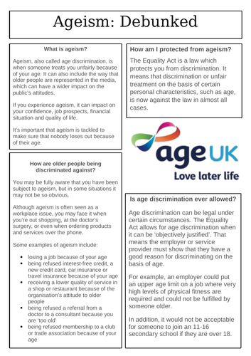 Prejudice & Discrimination: Ageism / Age Discrimination - Whole Lesson ...