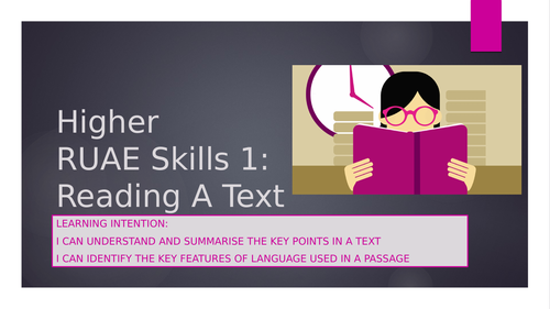 Introduction to Higher RUAE Skills - Caitlin Moran Unit | Teaching ...